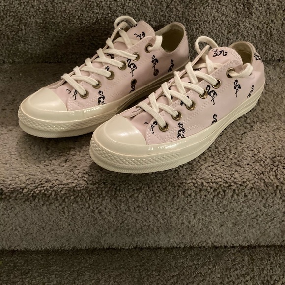 Converse | Shoes | Nwob Hard To Find Embroidered Flamingo Chuck Taylor ...